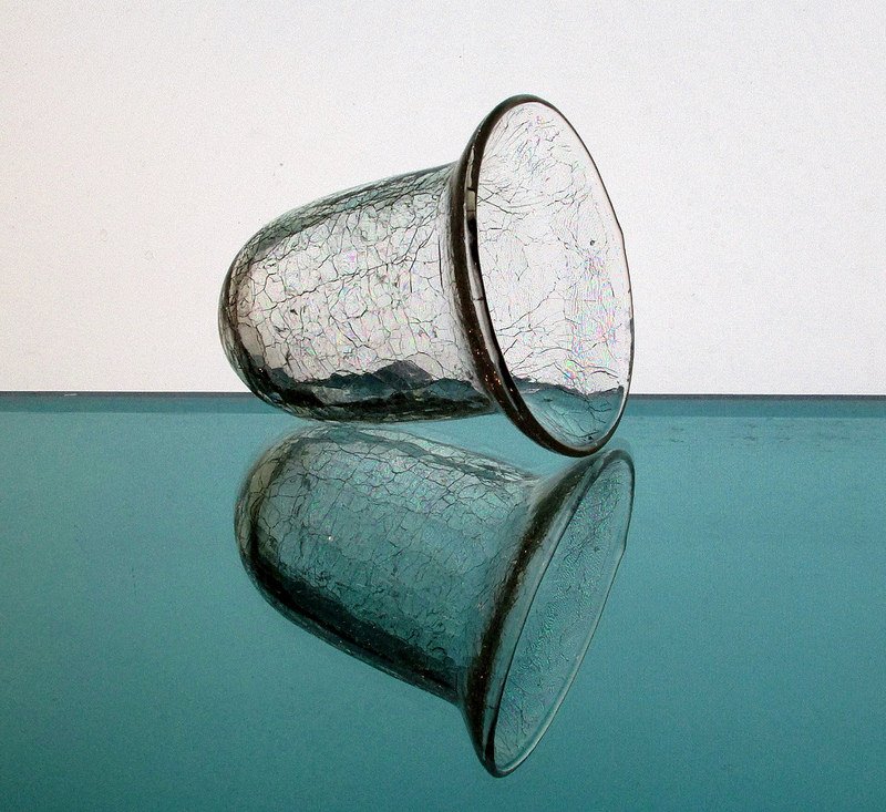 Hanging Candle Holder Crackle Glass 4 X 3 58 Hch058 Oos