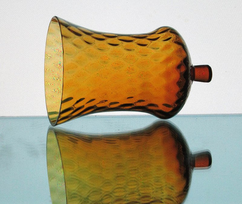 Home Interiors Peg Votive Candle Holder Medium Amber Tudor Style OOS