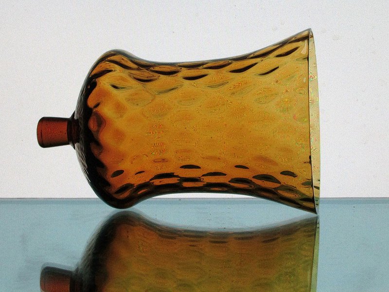 Home Interiors Peg Votive Candle Holder Medium Amber Tudor Style OOS