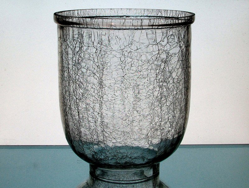 Hurricane Shade Crackle Glass XL 3 3/8 - 3 5/8 inch fitter x 6 5/8 w x ...