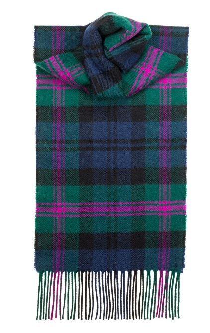 Baird Modern Clan Tartan Lambswool Unisex Fringed Scarf
