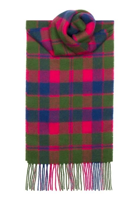 Glasgow Scotland Tartan Lambswool Unisex Fringed Scarf