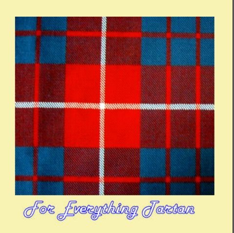 Hamilton Red Modern Tartan Polyviscose Plaid Fabric Swatch