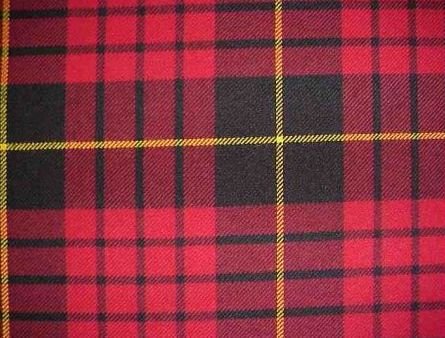 MacQueen Modern Tartan Polyviscose Plaid Fabric Swatch