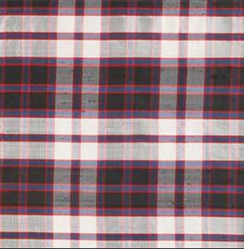 MacPherson Hunting Modern Tartan Dupion Silk Plaid Fabric Swatch