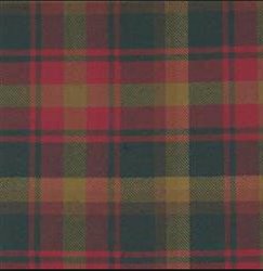 Maple Leaf Canadian Tartan Dupion Silk Plaid Fabric Swatch