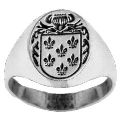 Earl Series Irish Surname Coat of Arms Sterling Silver Mens Ring