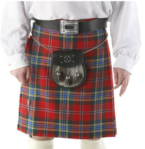 Tartan 10oz Reiver Wool Fabric Lightweight Casual Mens Kilt - Template