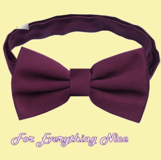 Deep Maroon Formal Groomsmen Groom Wedding Mens Neck Bow Tie
