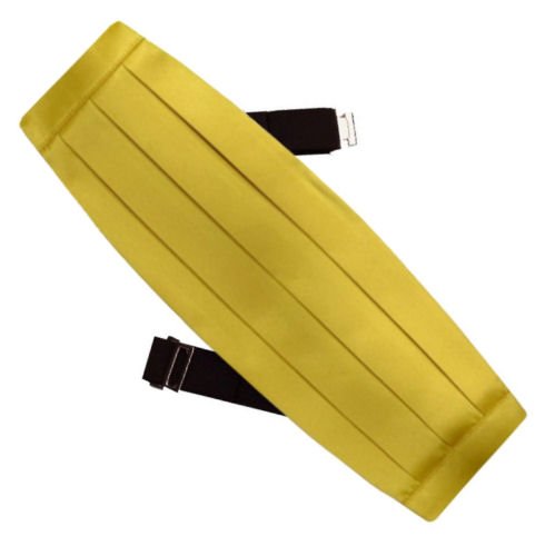 Metallic Gold Formal Groomsmen Groom Wedding Mens Cummerbund