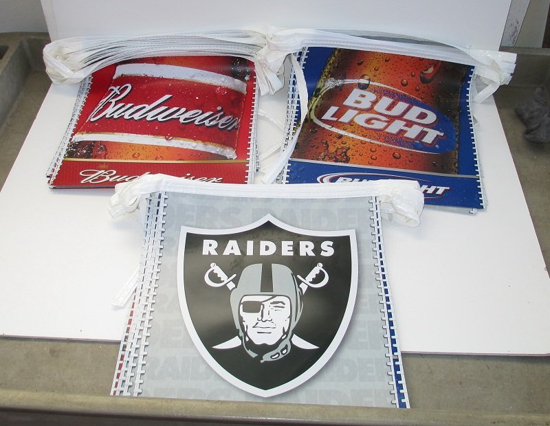 Oakland Raiders, Budweiser Beer, Man Cave Banners, 30ft Long