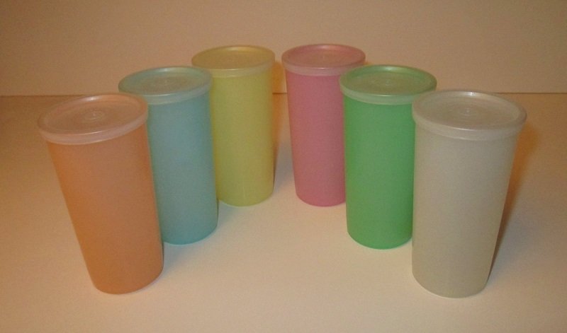 Tupperware Pastel Drinking Tumblers, 6oz, Set of 6