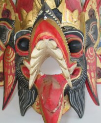 Garuda Mask, Carved Wood, 1950s Java Indonesia