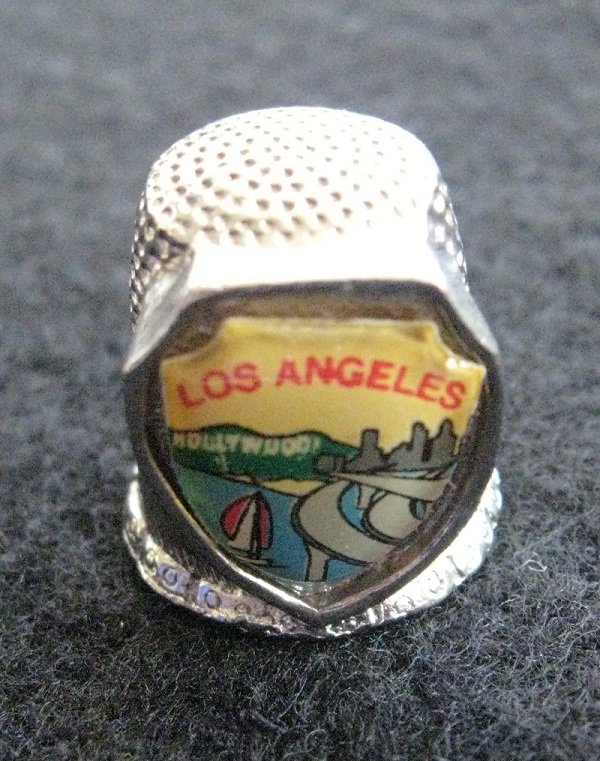 Los Angeles CA Metal Souvenir Thimble