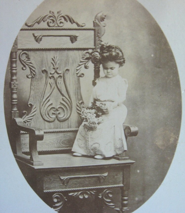 Mlle Coretta, Famous Ringling Circus Midget, Antique Photo