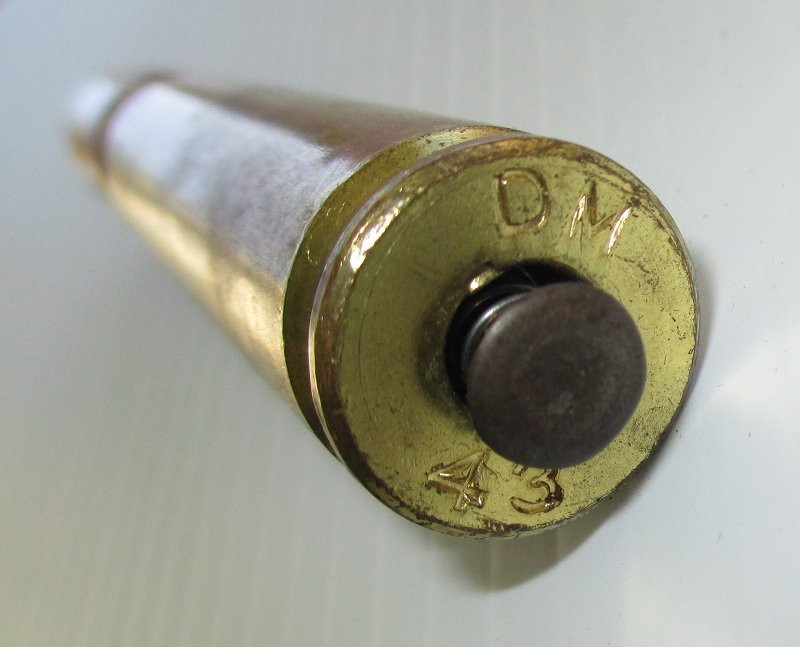 WWII Trench Art, Working Shell Flashlight, dated 1943