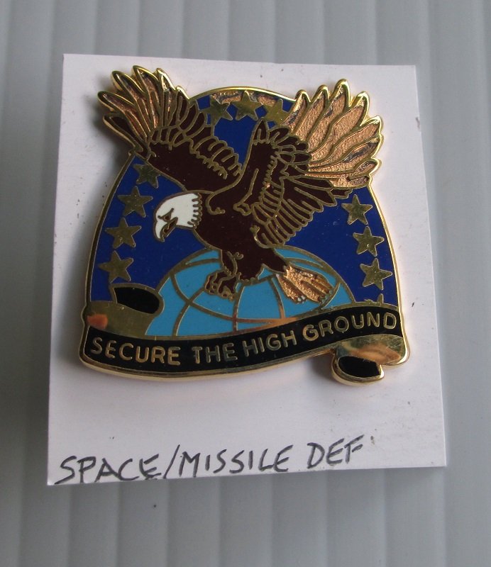 1 Space and Missile Defense Command U.S. Army Insignia Pin DUI