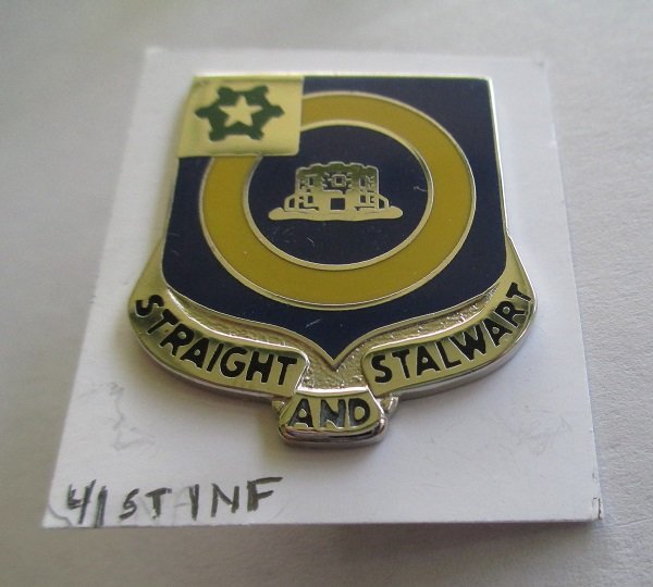 41st Infantry, U.S. Army Insignia Pin Straight and Stalwart