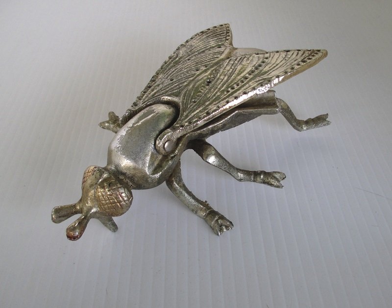 House Fly Ashtray, Metal, Vintage 1950s to 1960s, Unusual