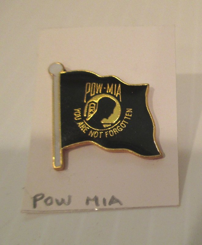 1 POW MIA You Are Not Forgotten Enamel Flag Lapel Pin