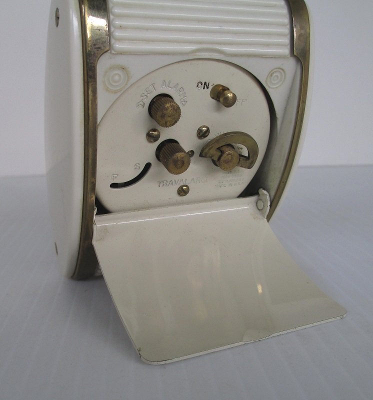 Westclox Roll Top Travel Alarm Clock, Vintage Art Deco