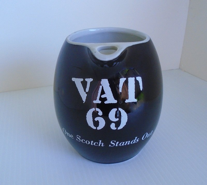 VAT 69 Scotch Whiskey Pitcher, Vintage, Possibly 1960s