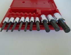 Proto Hex Allen Wrench Socket Set, 1/8 to 5/8 inch, 10pcs