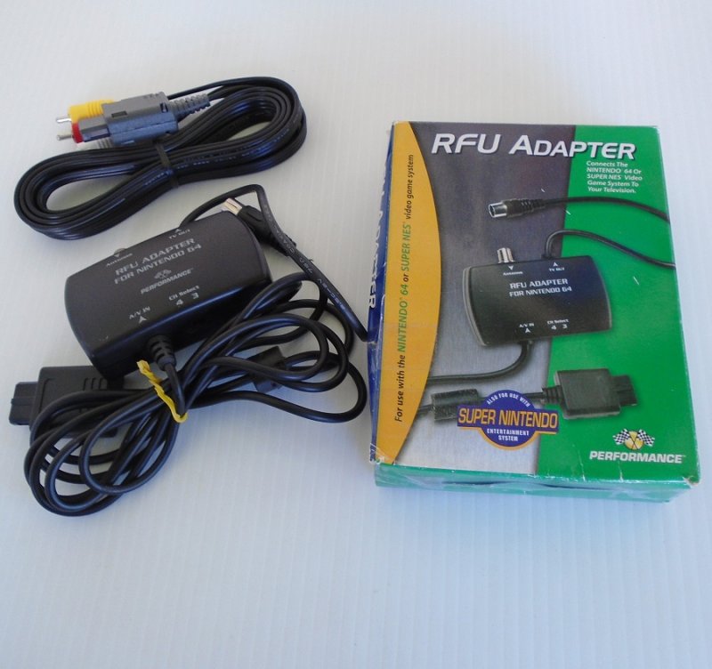 Nintendo 64 and Super NES RFU Adapter and Video Cable