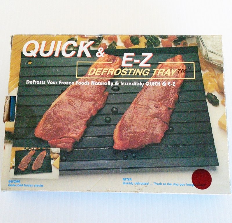 Quick & E-Z Defrosting Tray, Food Thaws in Minutes