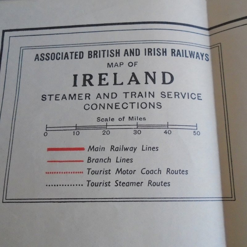 Vintage British and Ireland Railway Streamer and Train Maps