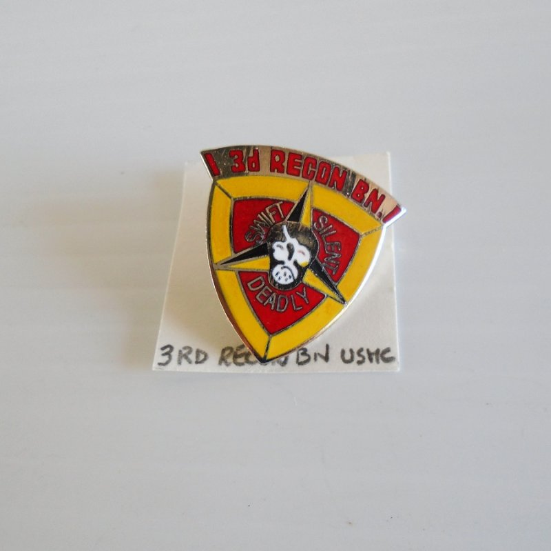 3rd Reconnaissance Battalion 3rd Recon WWII Vietnam DUI Pin