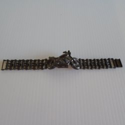 Trendz Motorcycle Shaped Biker Watch, Gear Chain Band, New