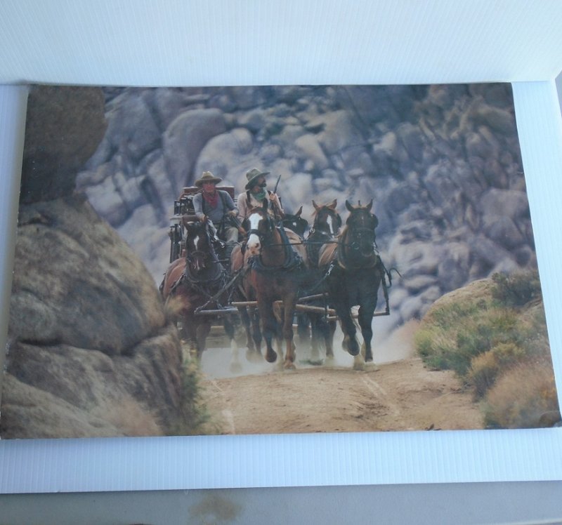 Wells Fargo Poster Stage Racing thru Mountain Pass 14x20inch