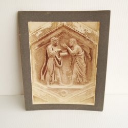 Antique Alinari Print, Plato and Aristotile, Florence Italy