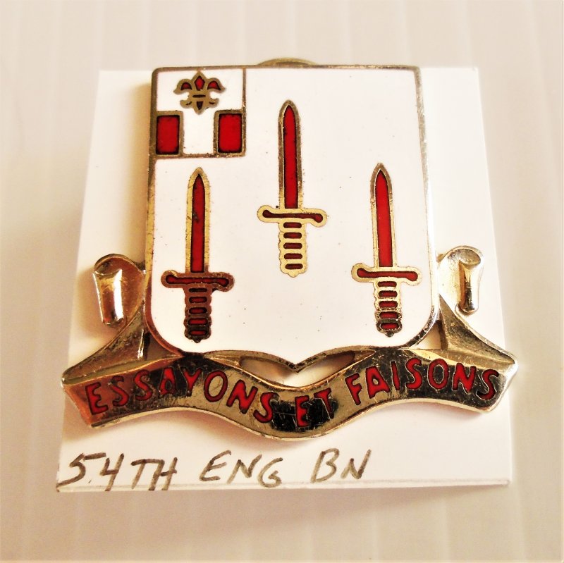 54th Army Engineer Battalion Essayons Et Faisons DUI Pin