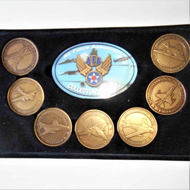 Air Force Collectors AFA Token Coin, Set of 7