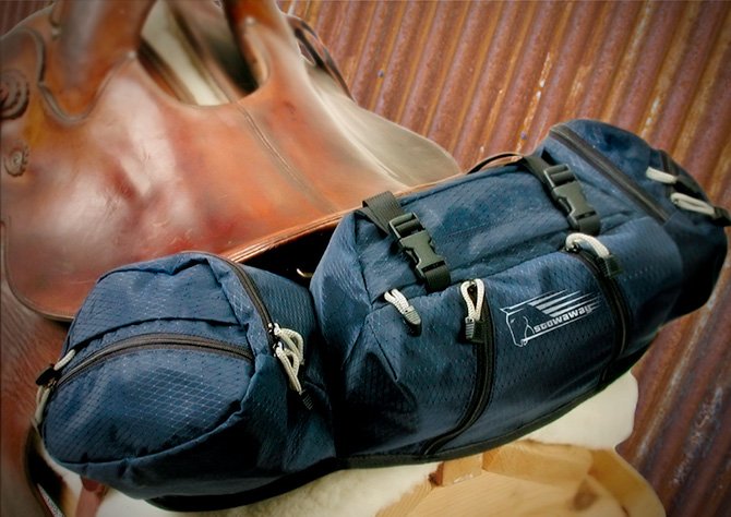 Deluxe Stowaway Saddle Pack (cantle with boot pouches)