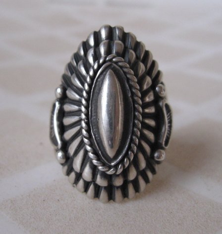 Navajo Harry Begay Sterling Silver Ingot Ring sz10