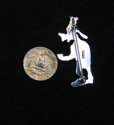 Zuni Goofy Character Pin Pendant, Andrea Lonjose Shirley