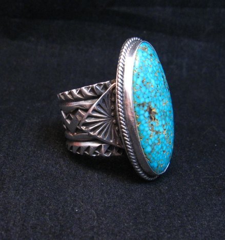 Navajo Sunshine Reeves Turquoise Sterling Silver Native American Ring ...