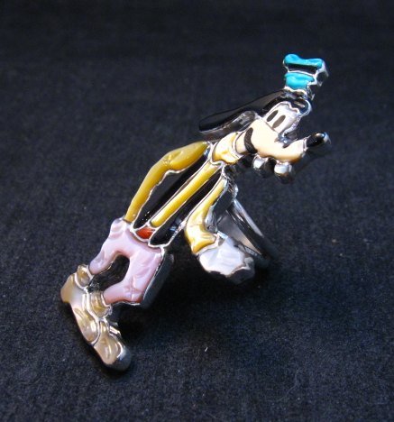 Native American Zuni Goofy Ring, Andrea Lonjose Shirley, sz6