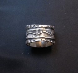 Sunshine Reeves ~ Navajo ~ Stamped Sterling Silver Thunderbird Ring sz9-3/4
