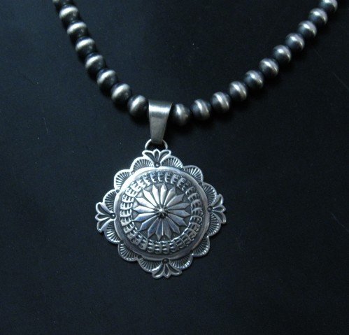 Sunshine Reeves Navajo Stamped Sterling Silver Pendant