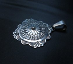 Sunshine Reeves Navajo Stamped Sterling Silver Pendant
