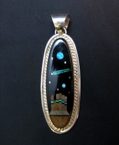 Long Navajo Monument Valley Night Sky Pendant, Matthew Jack