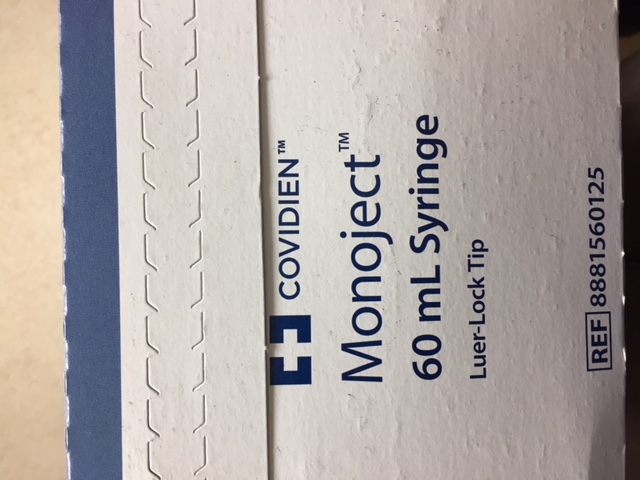 Monoject 60ml Syringe Only Luer Lock Tip Box Of 20 By Kendall