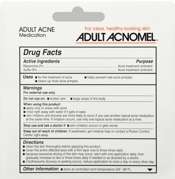 Adult Acnomel Adult Acne Medication Tinted Cream 1.3oz