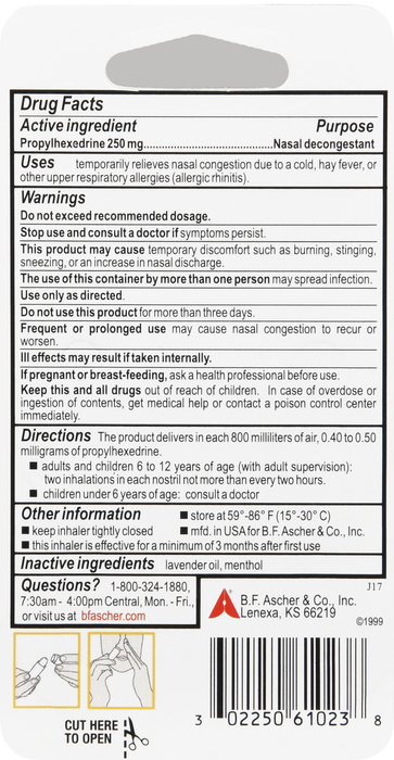 Pack Of 12-Benzedrex Inhaler Each By Ascher