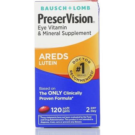 Preservision Vitamin & Mineral Supplement Lutein 120 Count Soft Ge