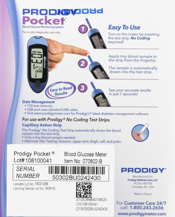 Prodigy No Code Meter/Strip Code Prepack By Prodigy Diabetes Care LLC